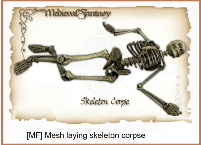 Second Life Marketplace - [MF] Laying skeleton corpse